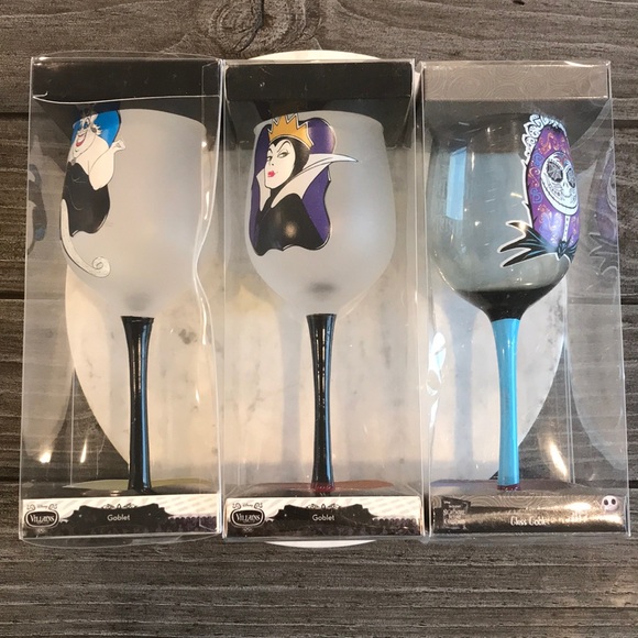 Disney | Dining | Disney Villains Wine Glass Goblet Nightmare Jack ...